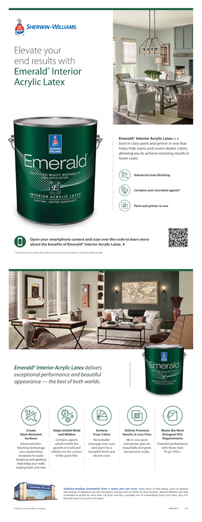 Emerald Interior Acrylic Latex Paint - Pro Crew Painting Vancouver
