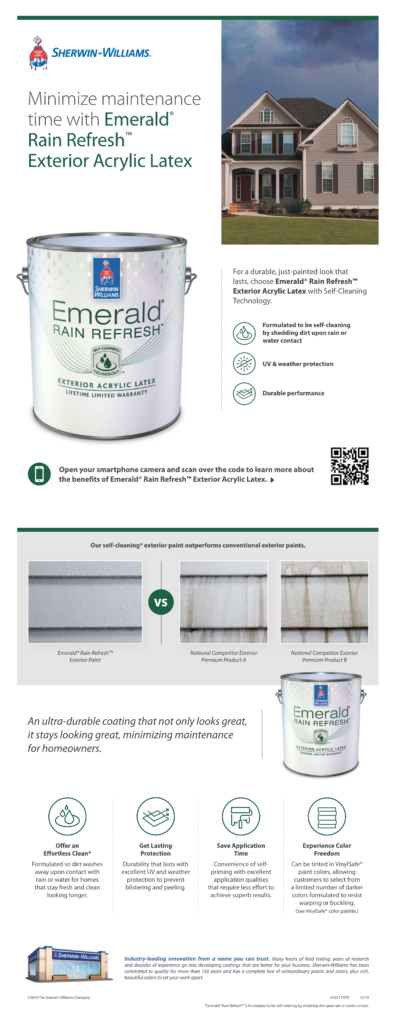 Emerald Rain Refresh Exterior Acrylic Latex Paint - Pro Crew Painting ...