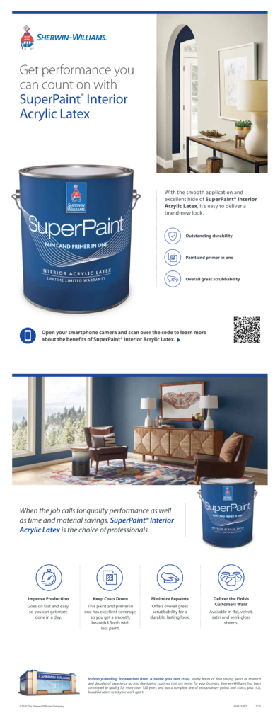 SuperPaint Interior Acrylic with Air Purifying Technology Paint - Pro Crew Painting Vancouver